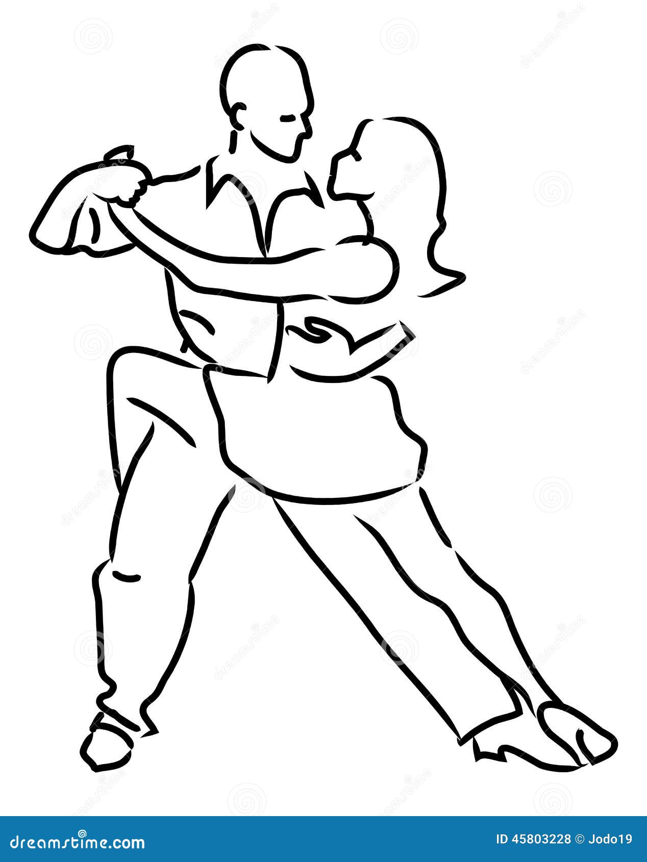 Simple loop dancing couple stock vector. Illustration of motion - 45803228