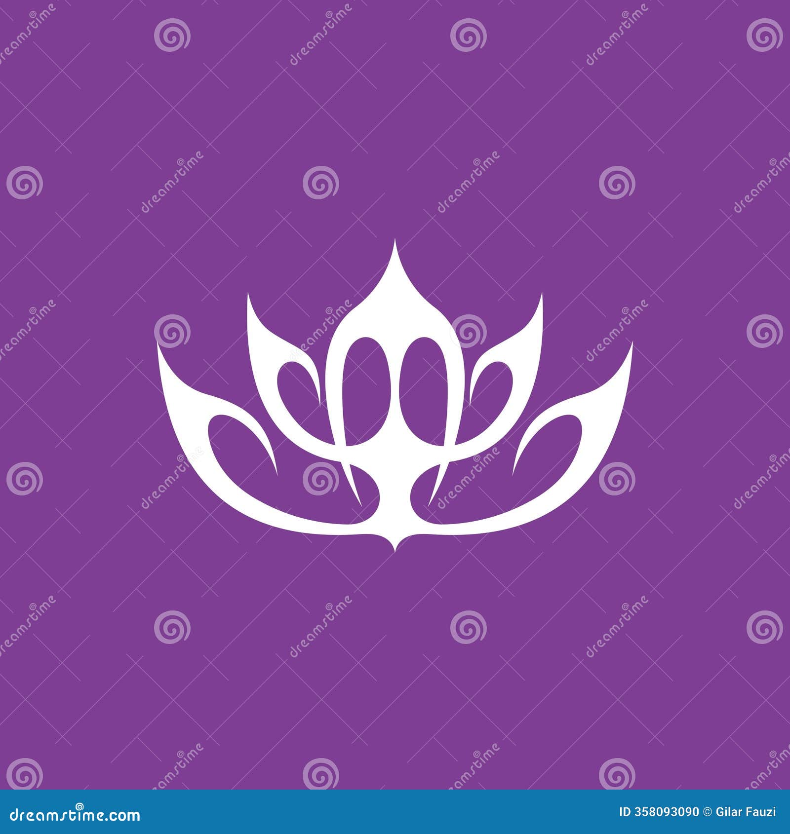 Simple Lotus Flower Line Drawing Gold On Green Background. Lotus ...