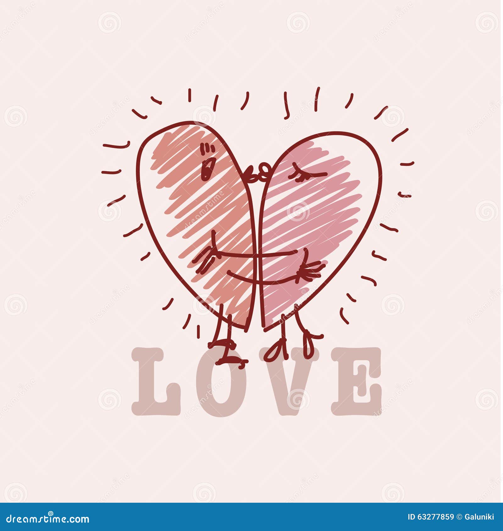 Simple love card stock vector. Illustration of card, element - 63277859