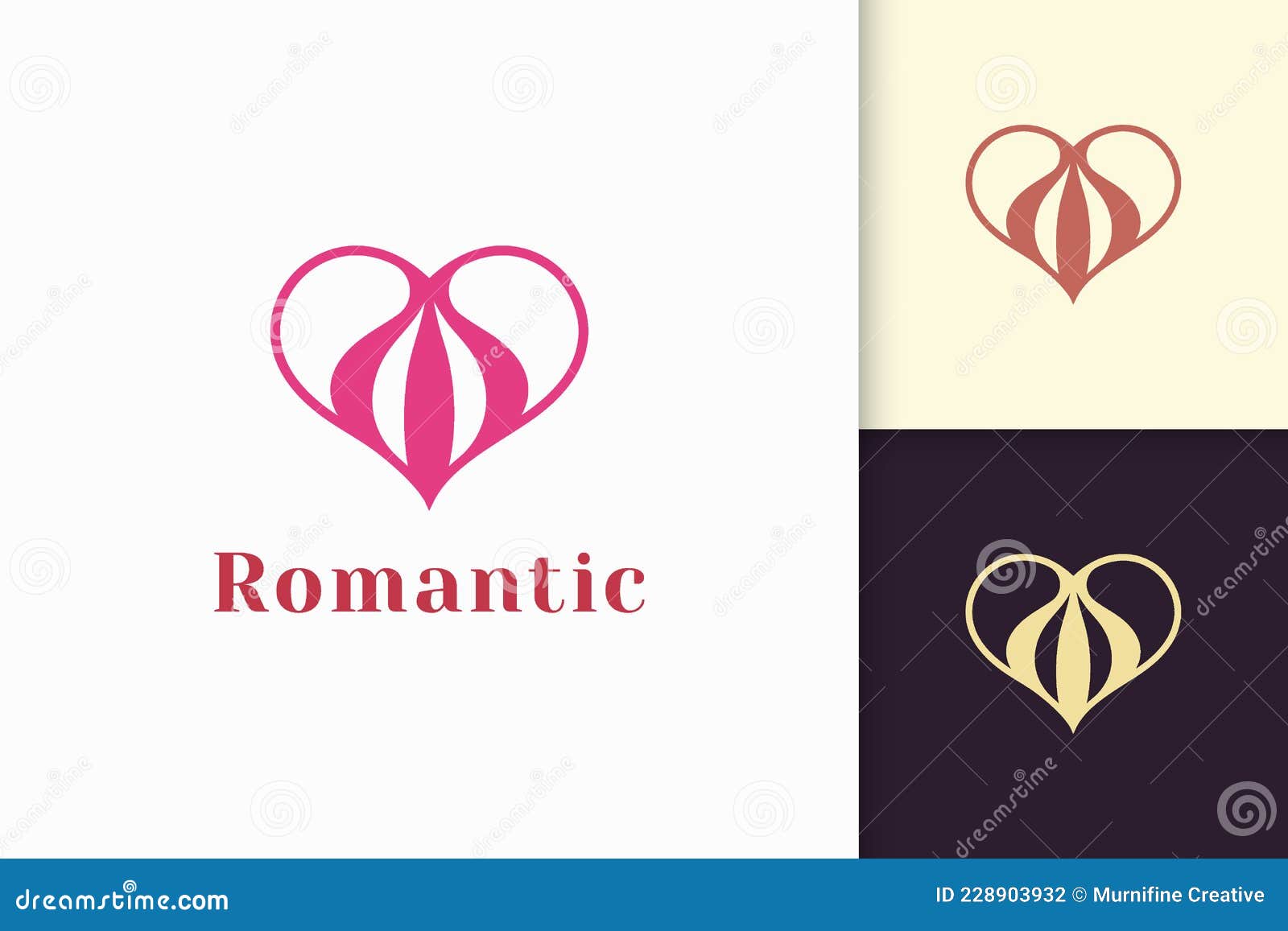 Simple Love Logo Represent Romance or Relation Stock Vector ...