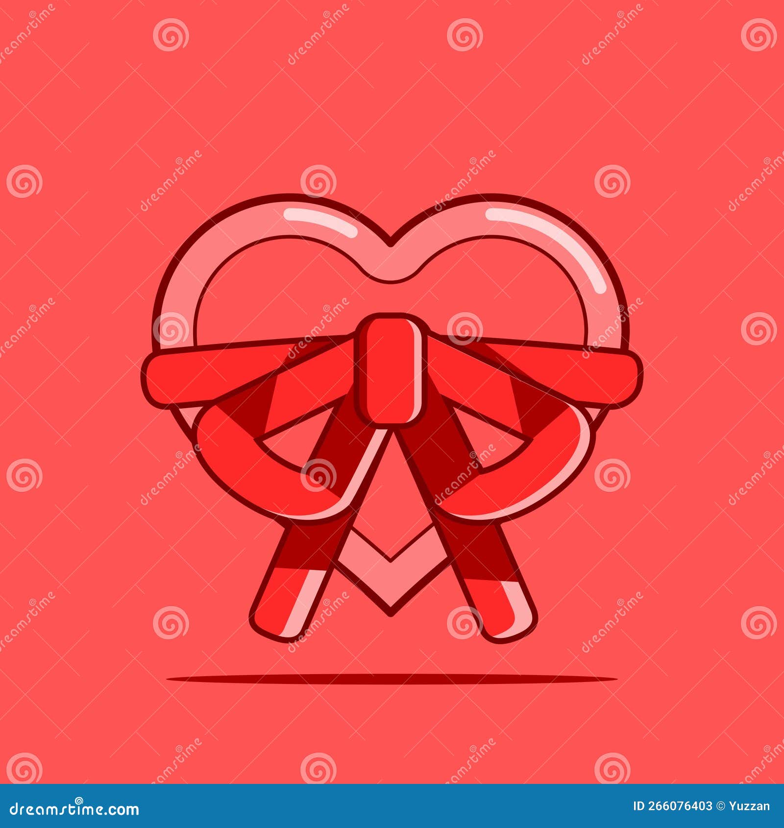 Love Ribbon Vector Illustration Stock Vector - Illustration of romance ...