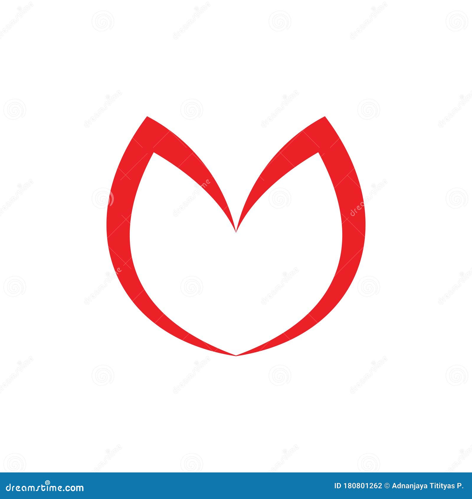 Simple Love Shape Symbol Vector Stock Vector - Illustration of romantic ...