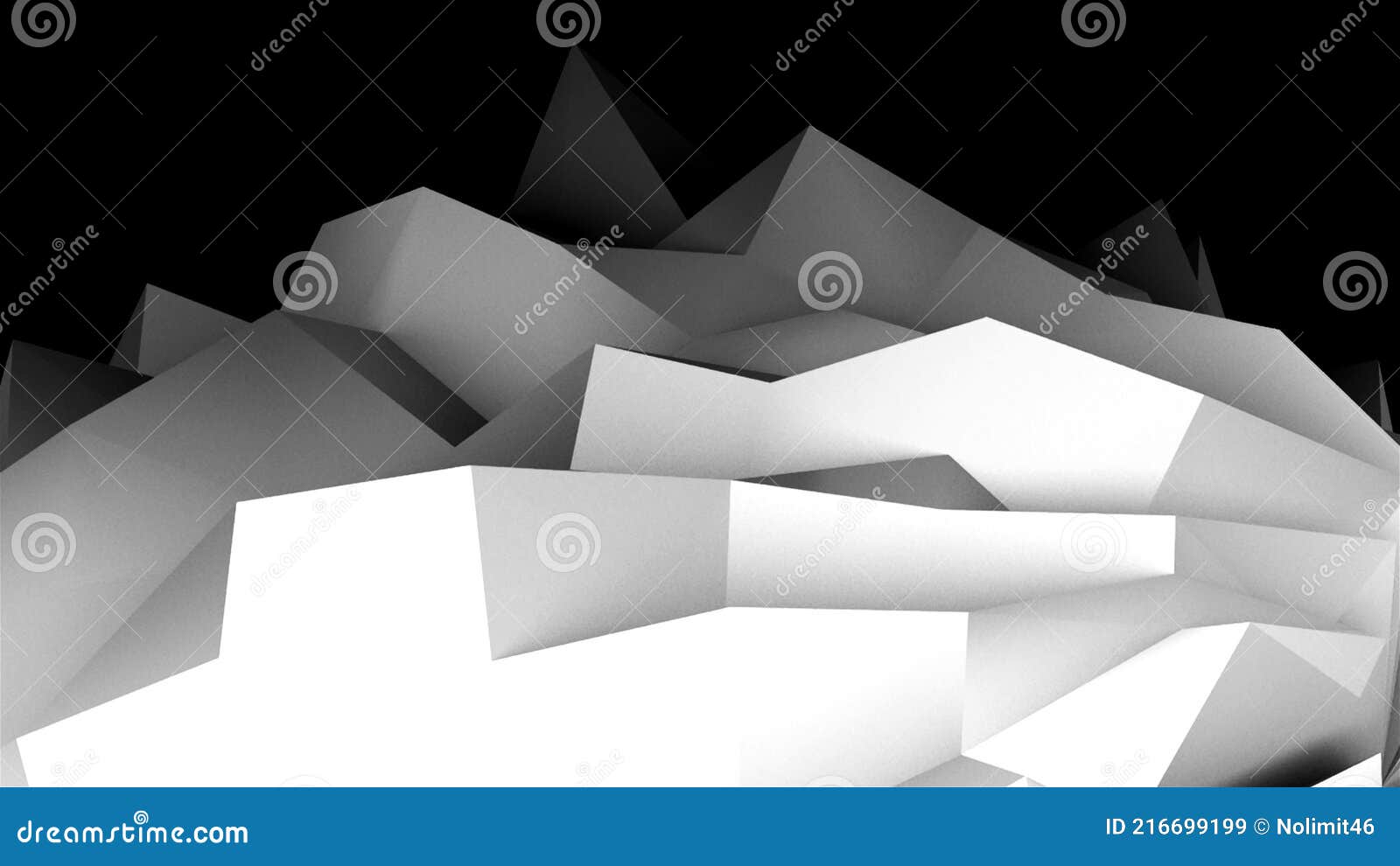 Simple Low Polygonal Surface with Edges, Computer Generated Modern ...