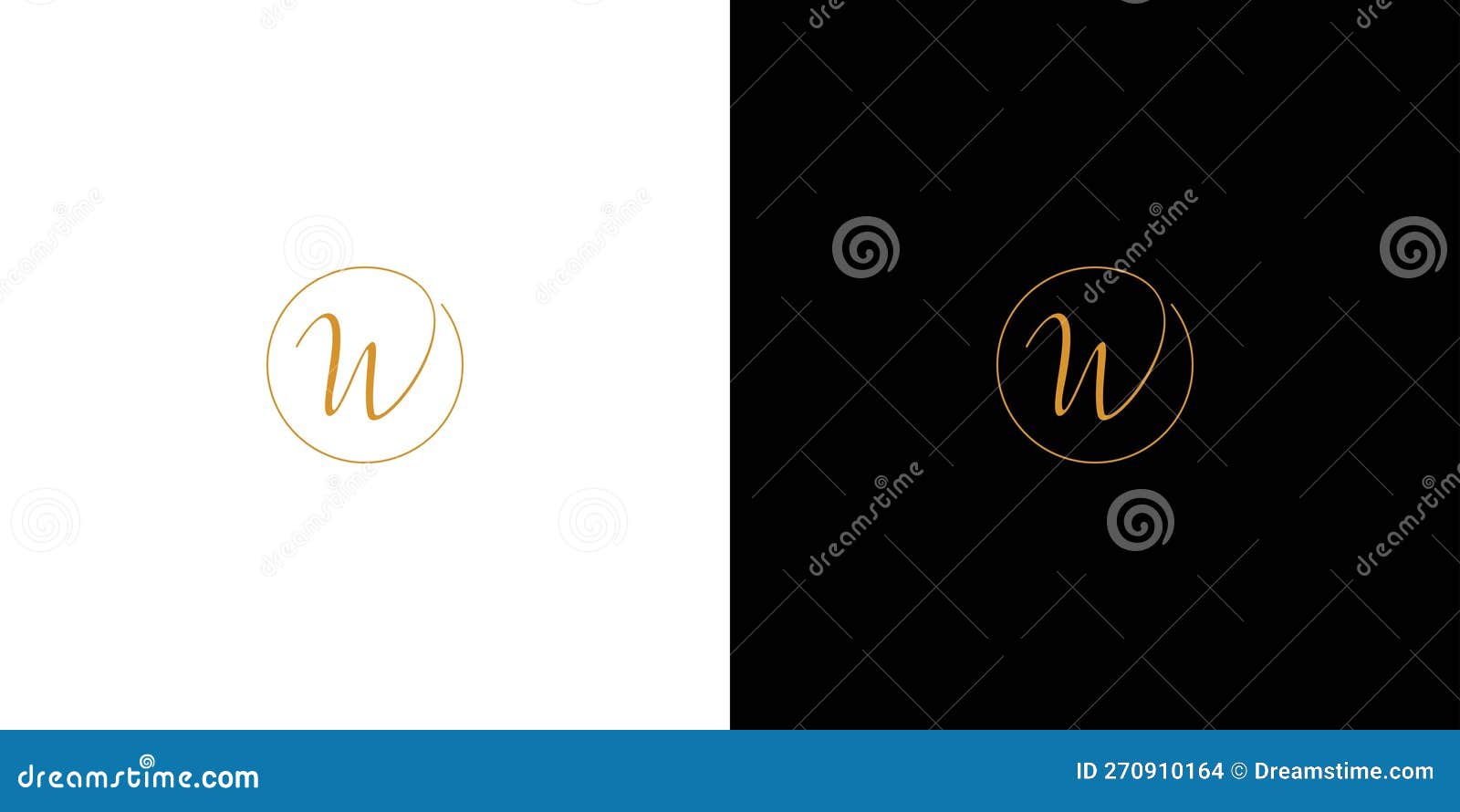 Simple and Luxury Letter W Initials Logo Design Stock Vector ...