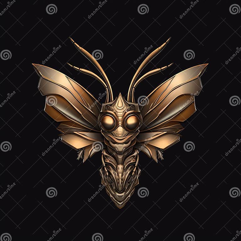 Simple Luxury Praying Mantis Logo Stock Illustration - Illustration of ...