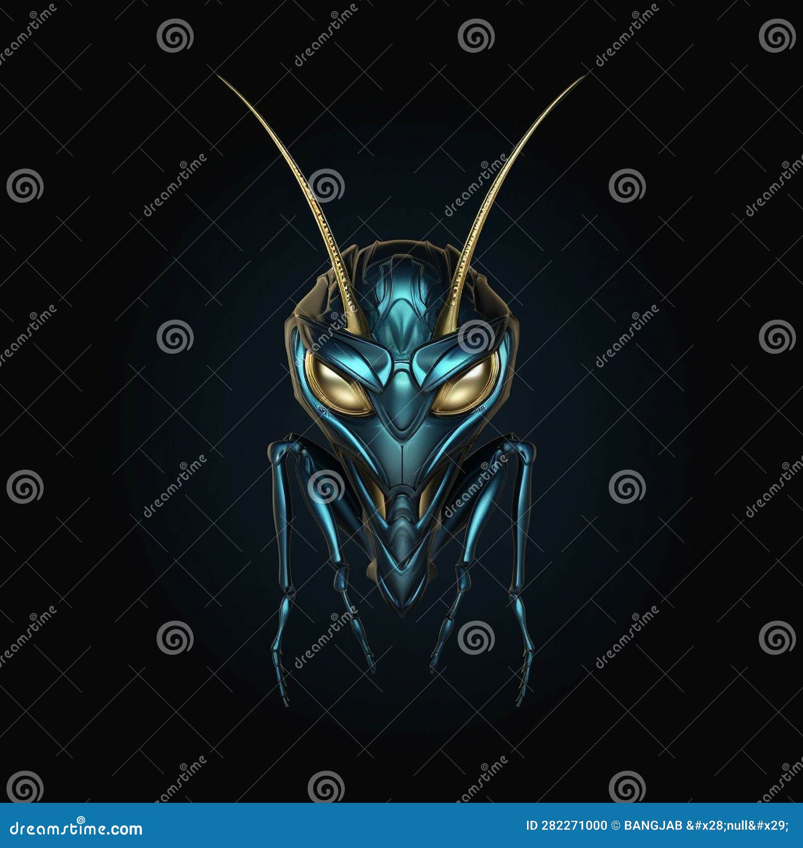 Simple Luxury Praying Mantis Logo Stock Illustration - Illustration of ...