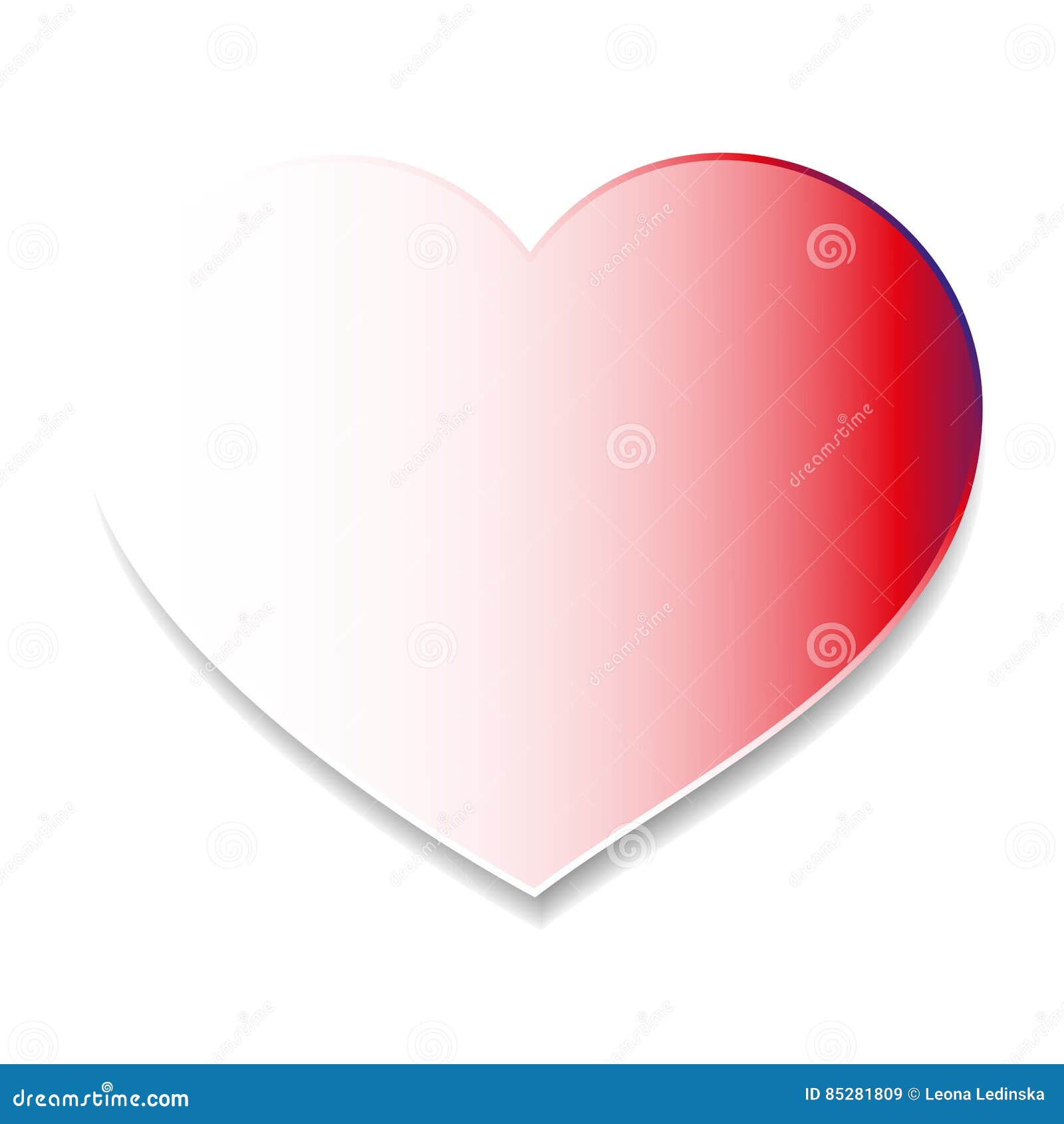 Simple but Luxury Red Heart with Gradient To White Stock Vector ...