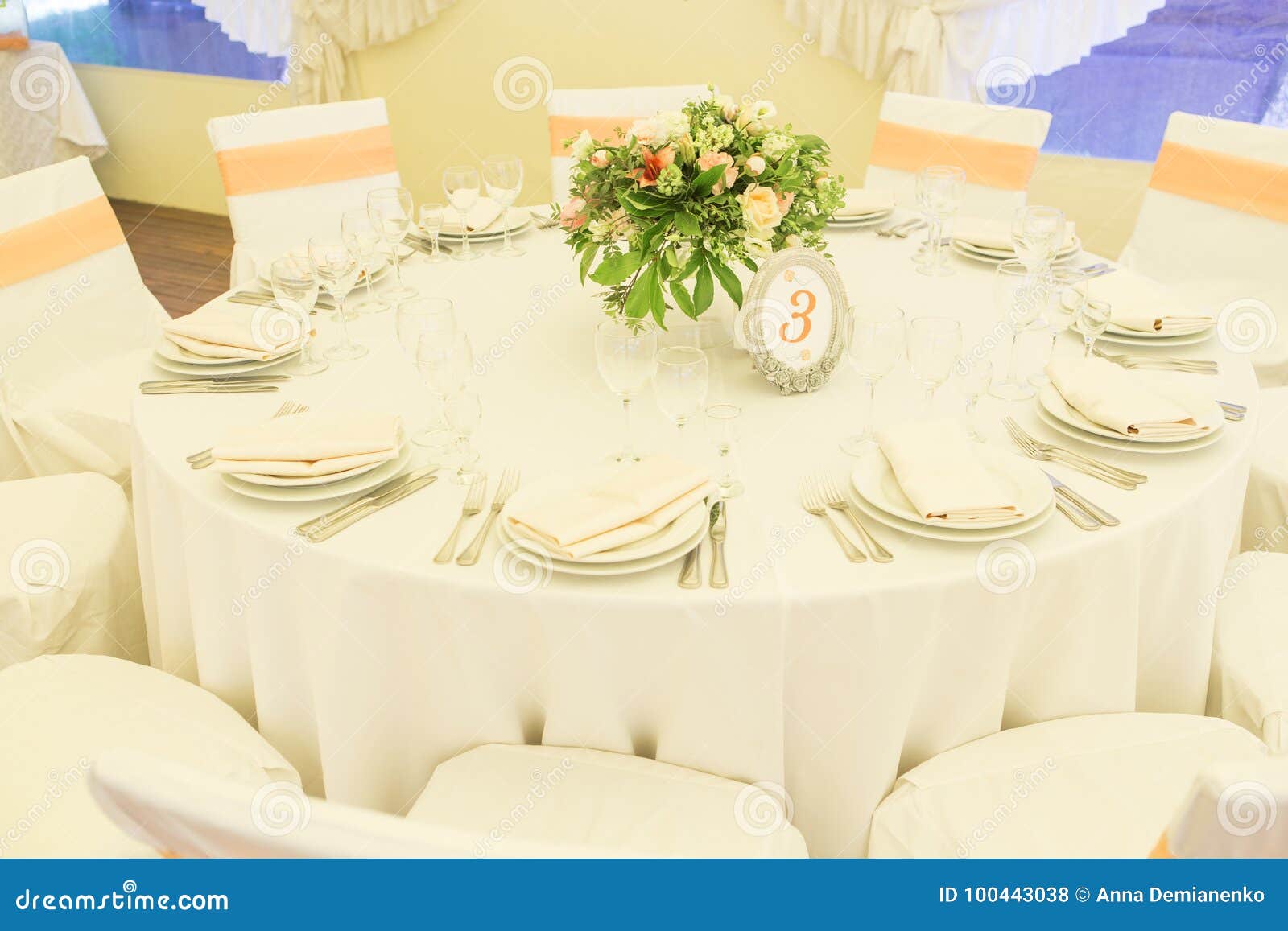 Simple but Luxury Rich Table Setting for a Wedding Celebration I Stock ...