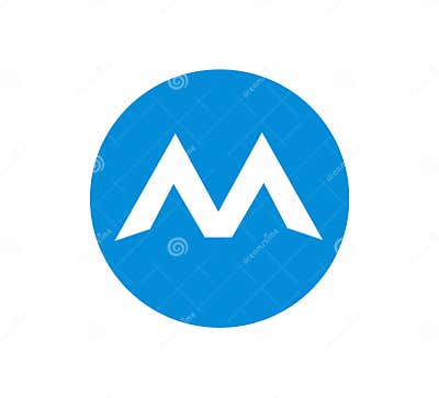 Simple M letter in circle stock illustration. Illustration of fortune ...