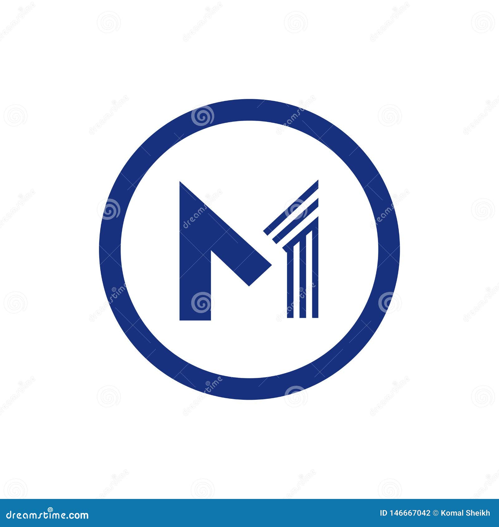 Simple M Letter Icon Alphabet Logo Illustration Stock Vector ...