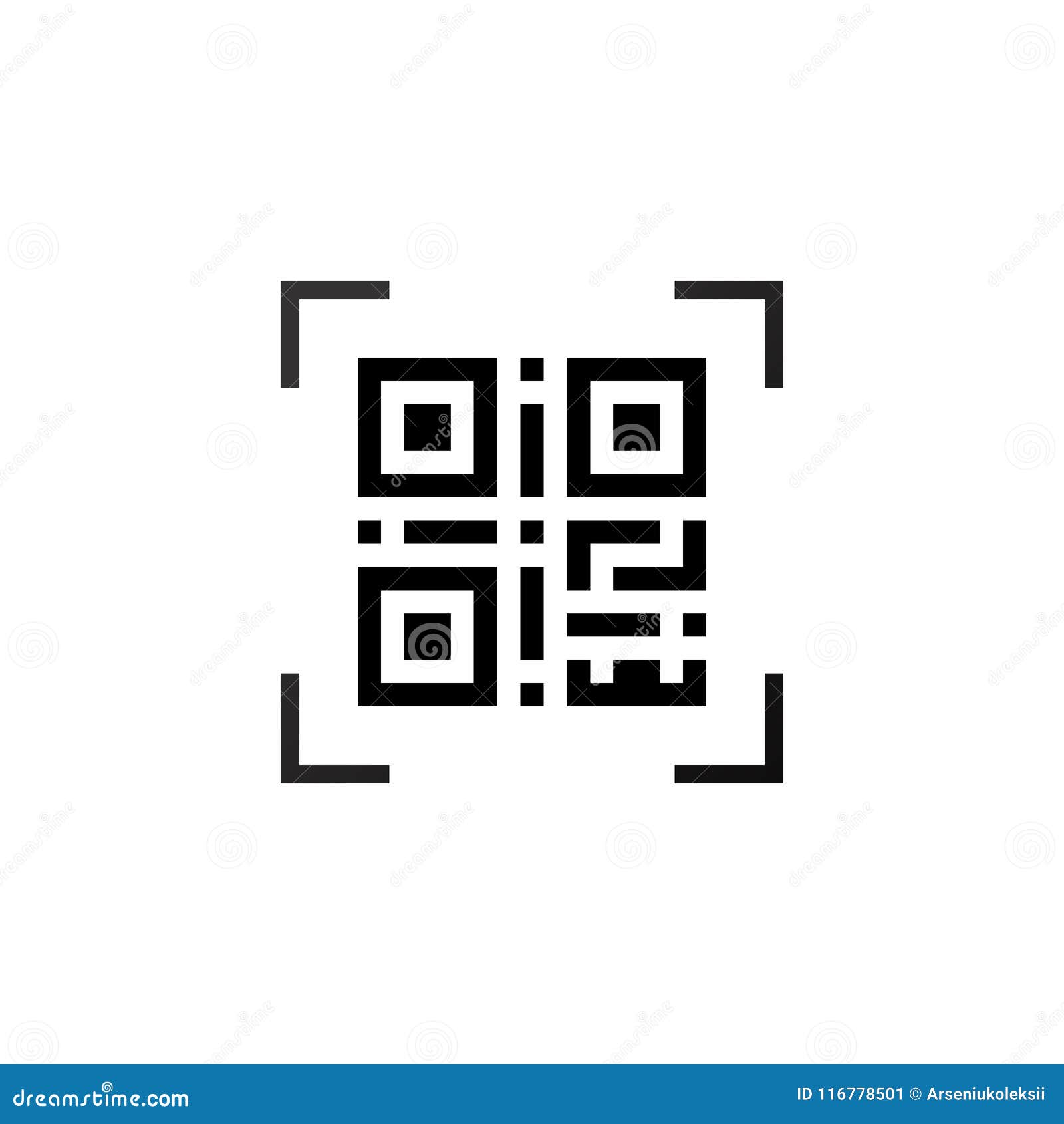 Simple Machine-readable Qr Code Stock Vector - Illustration of message ... Simple Machine-readable Qr Code Stock Vector - Illustration of message ...