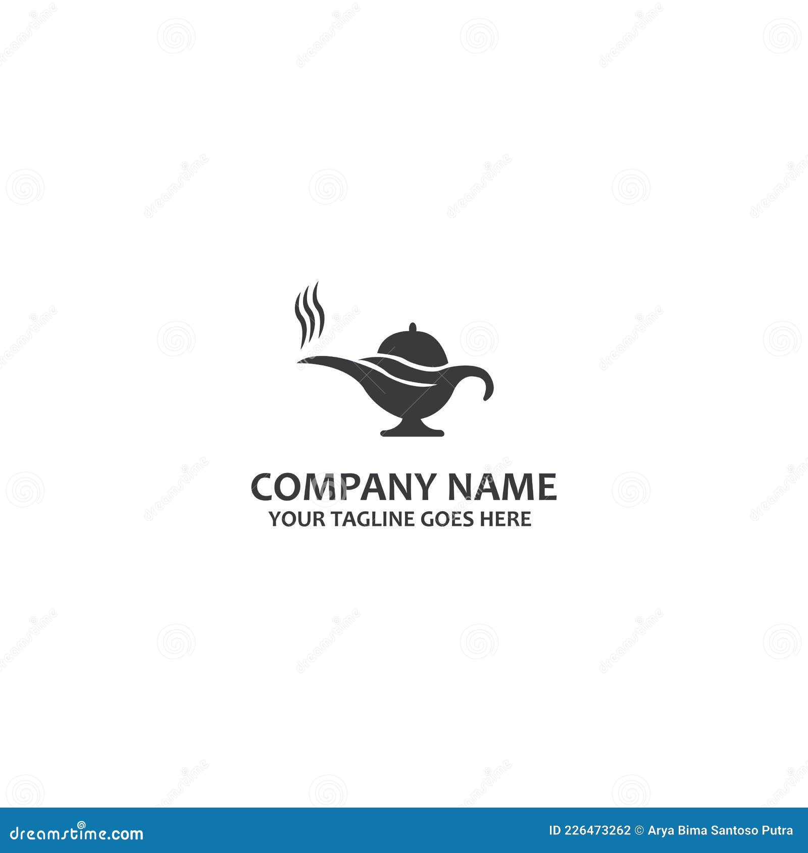 Simple Magic Lamp Icon Vector Logo Stock Illustration - Illustration of ...