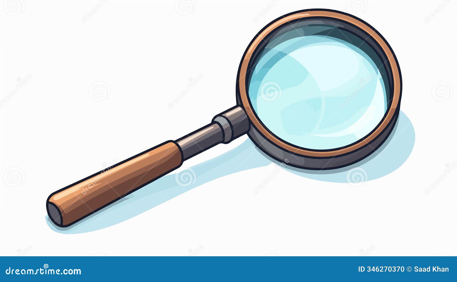 Simple Magnifying Glass Drawing Vector Object Stock Illustration ...