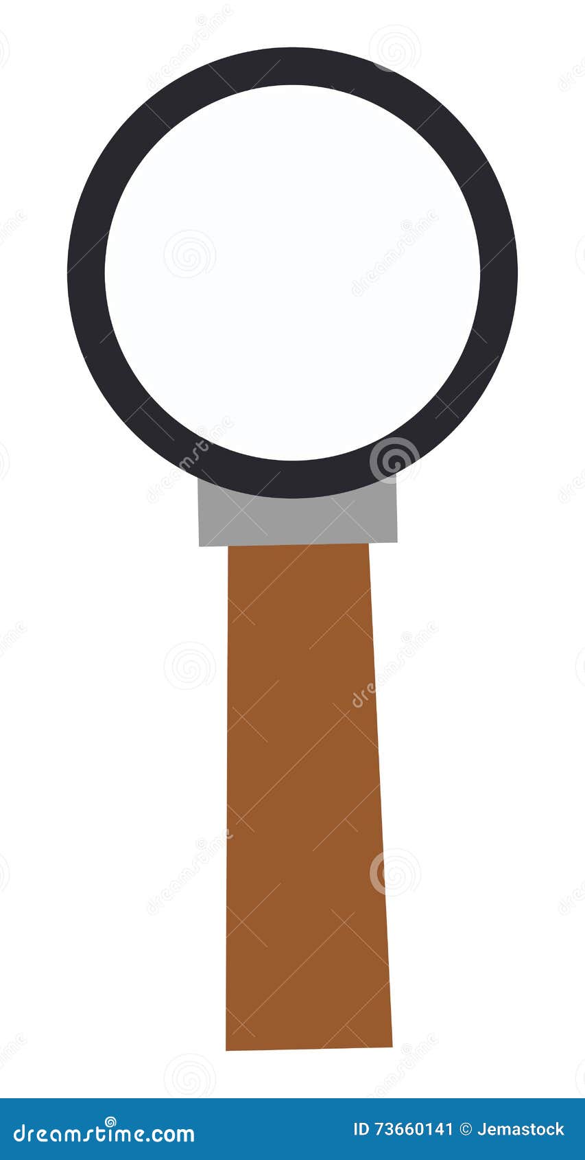 Simple Magnifying Glass Icon Stock Illustration - Illustration of tool ...