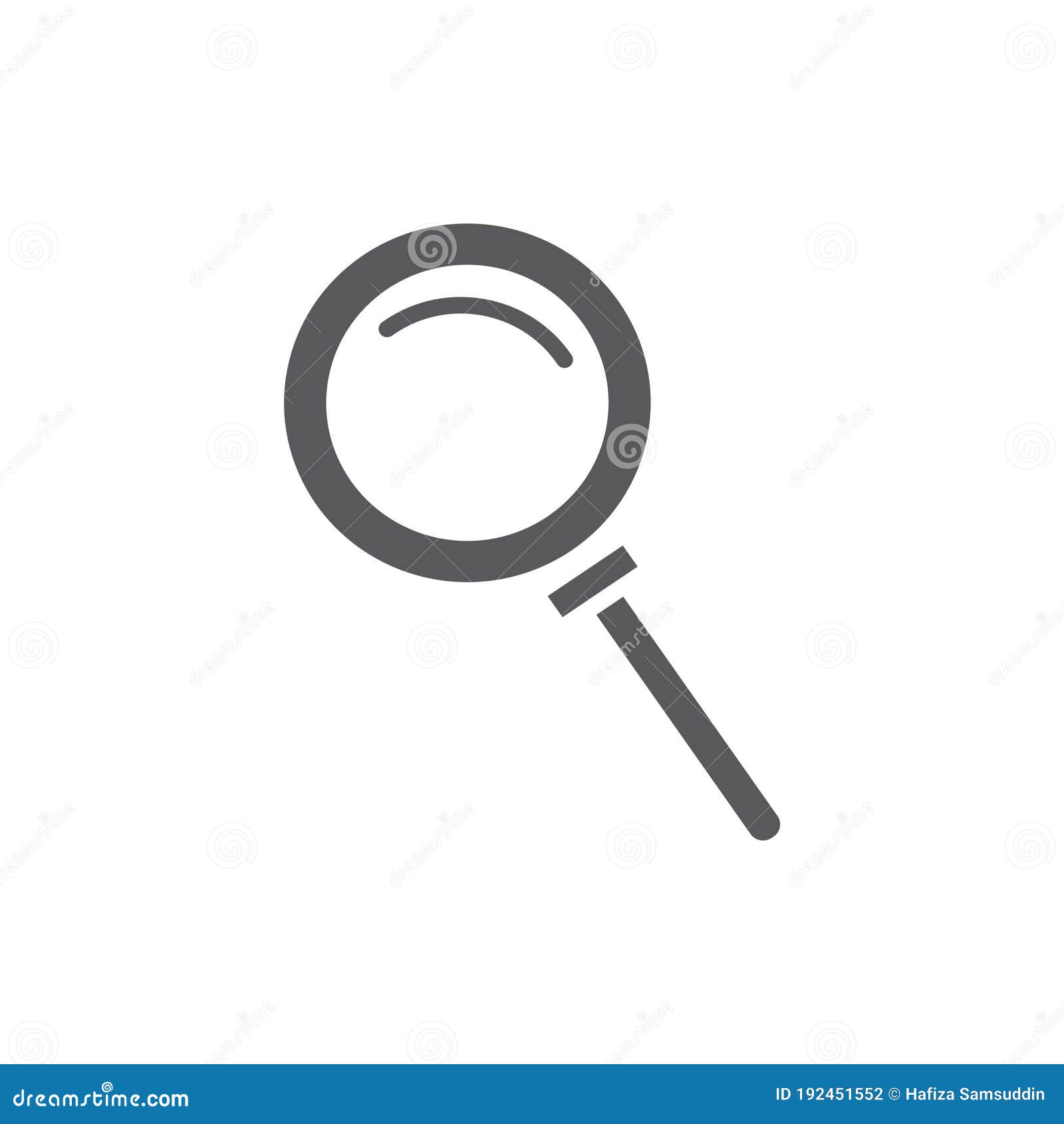 Simple Magnifying Glass Outline Design. Vector Illustration Decorative ...