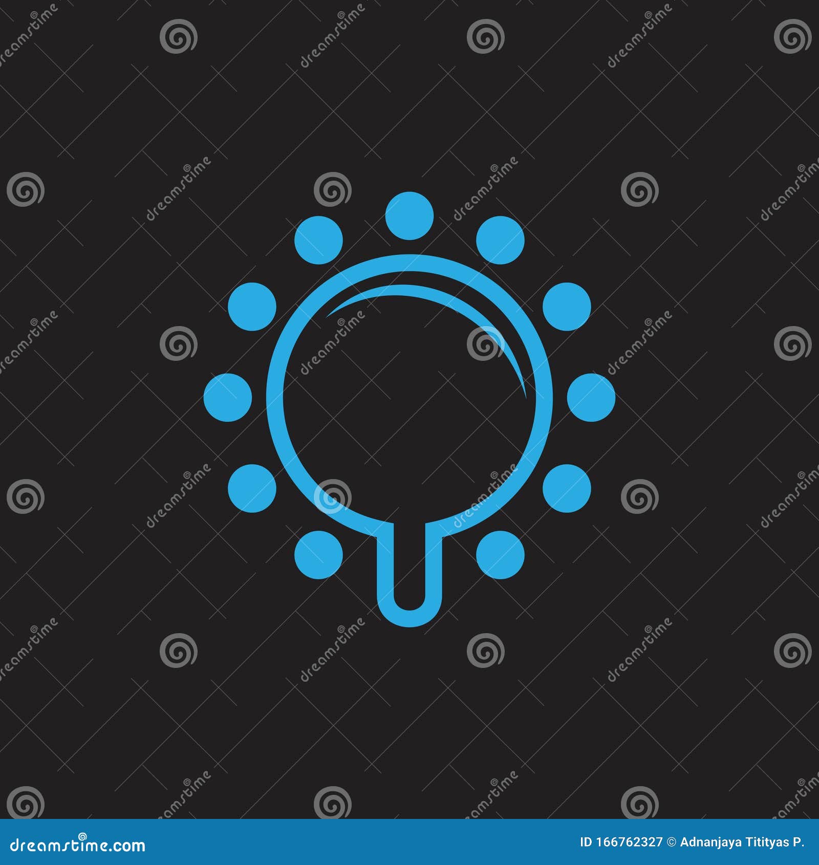 Simple Magnifying Glass Analyzing Scaning Source Binary Code. Vector ...