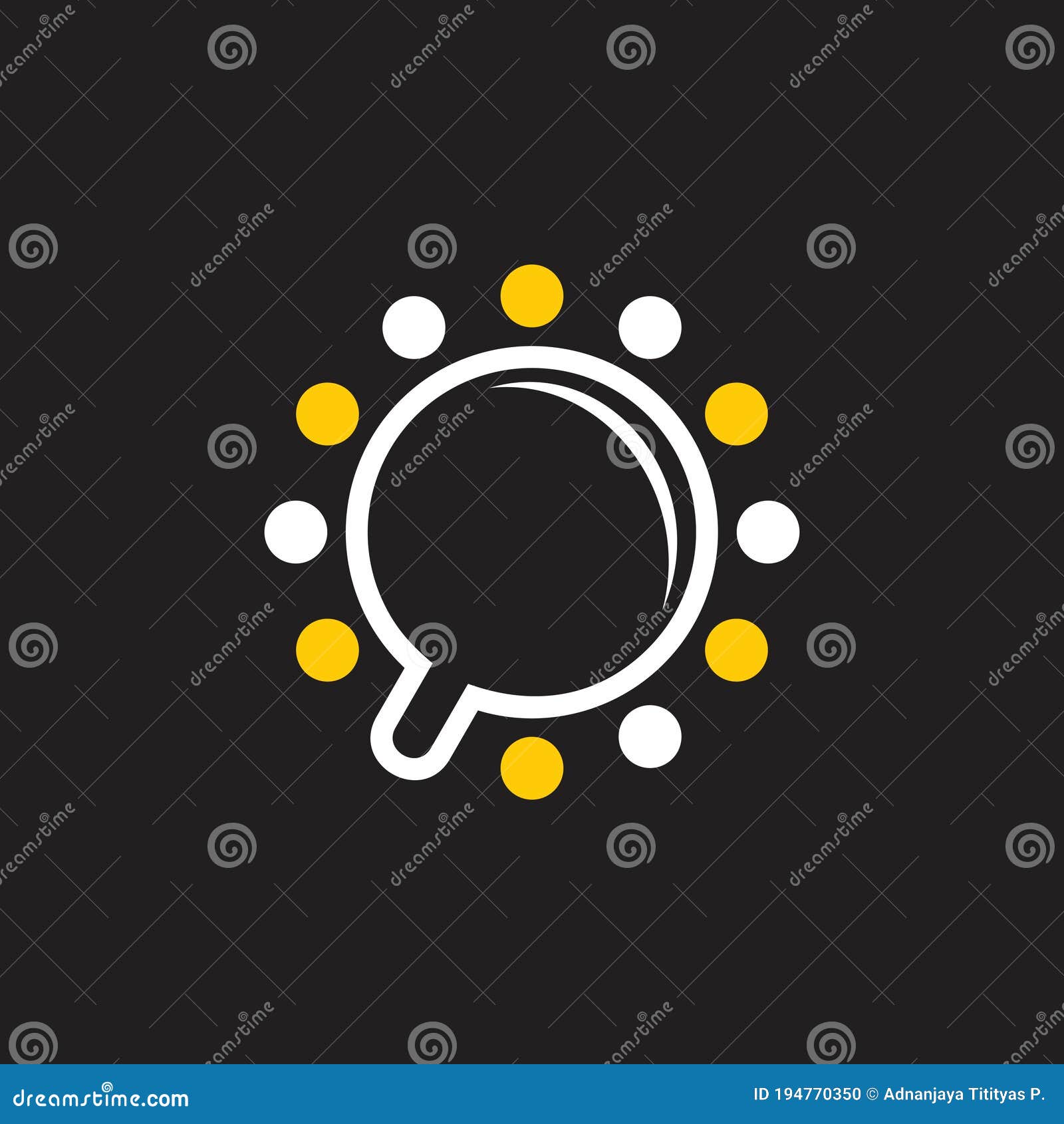 Simple Magnifying Search Symbol Logo Vector Stock Vector - Illustration ...