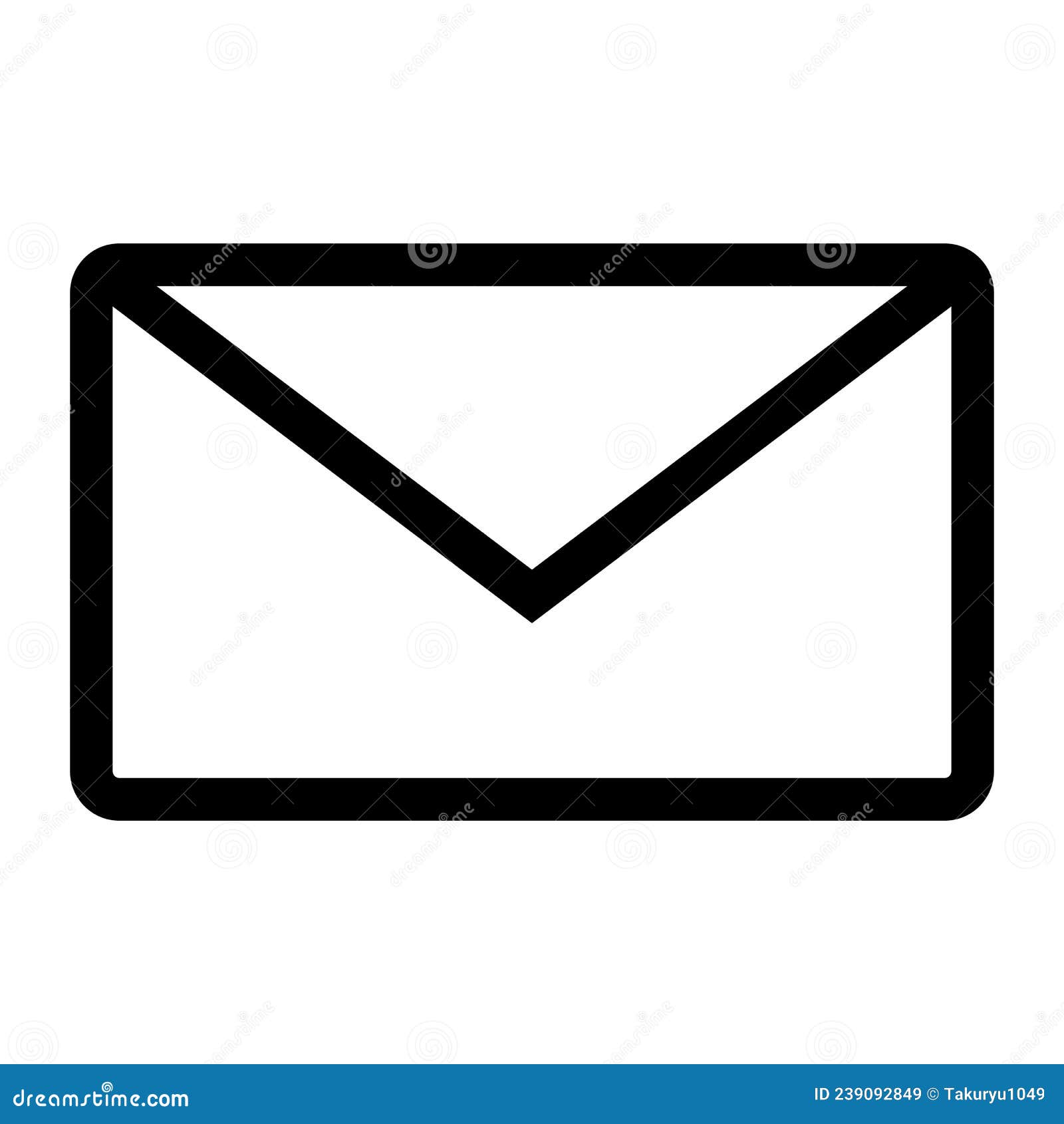 Simple Mail Icon. Flat Design Vector. Stock Vector - Illustration of ...