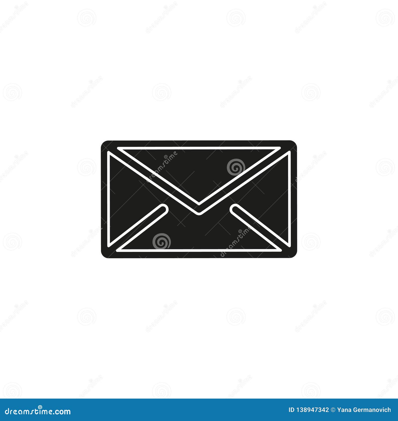 Simple Mail Vector Icon stock illustration. Illustration of vector ...
