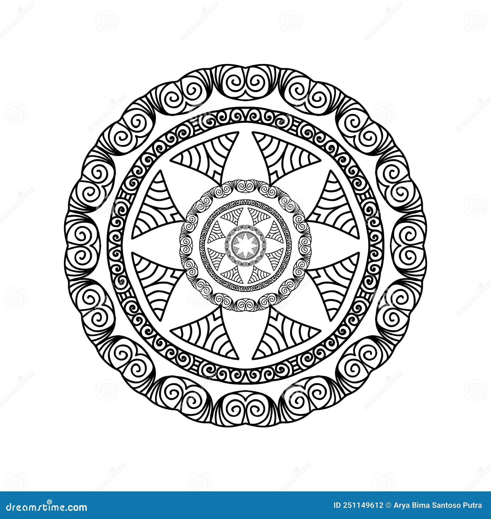 Simple Mandala Art Icon Vector Logo Stock Vector - Illustration of ...