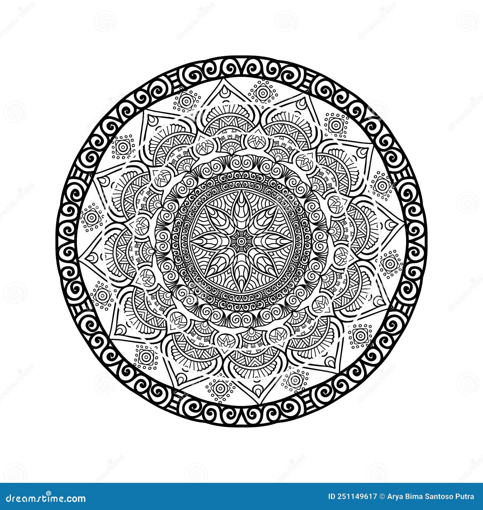 Simple Mandala Art Icon Vector Logo Stock Vector - Illustration of ...