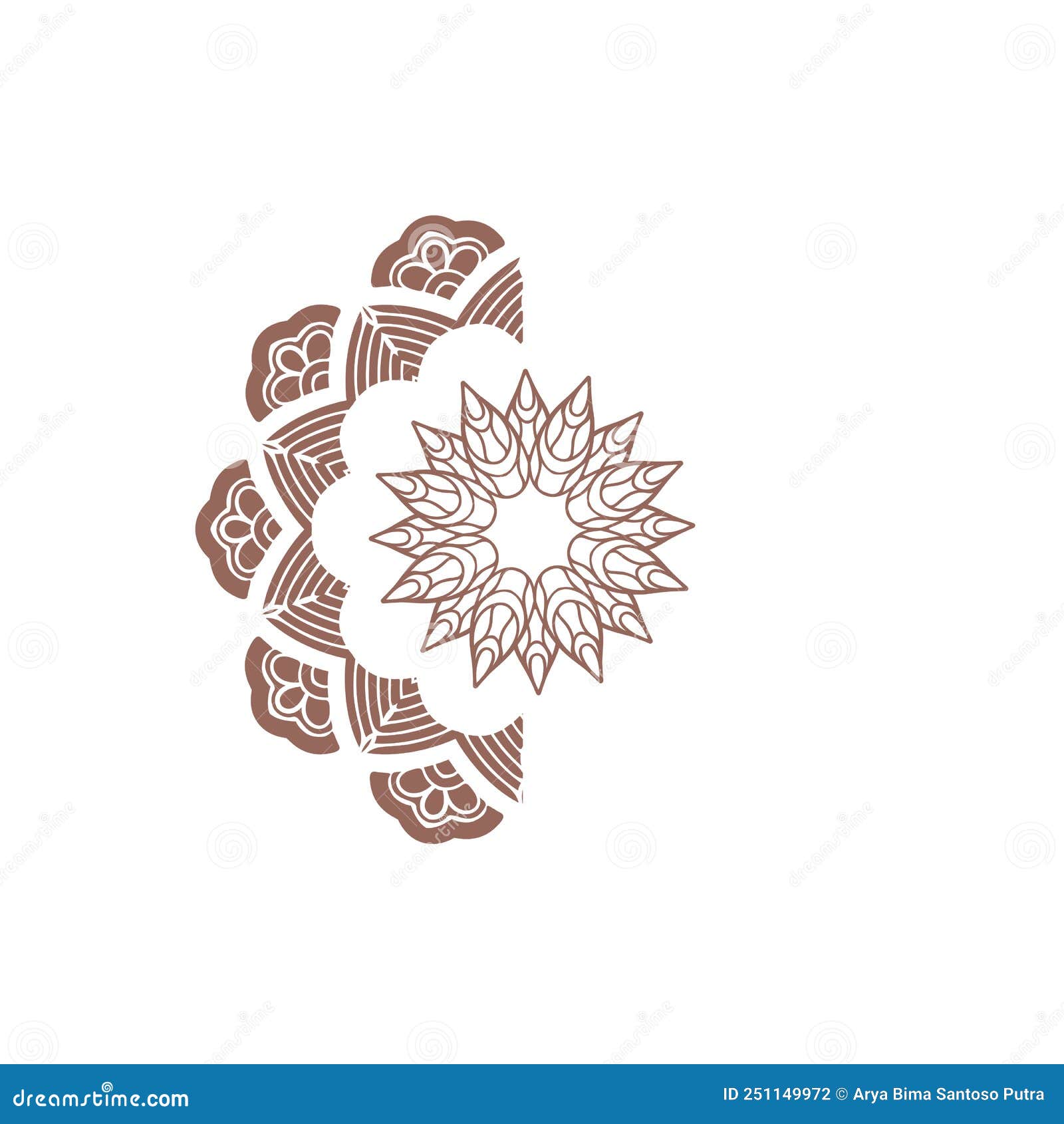 Simple Mandala Art Icon Vector Logo Stock Vector - Illustration of ...