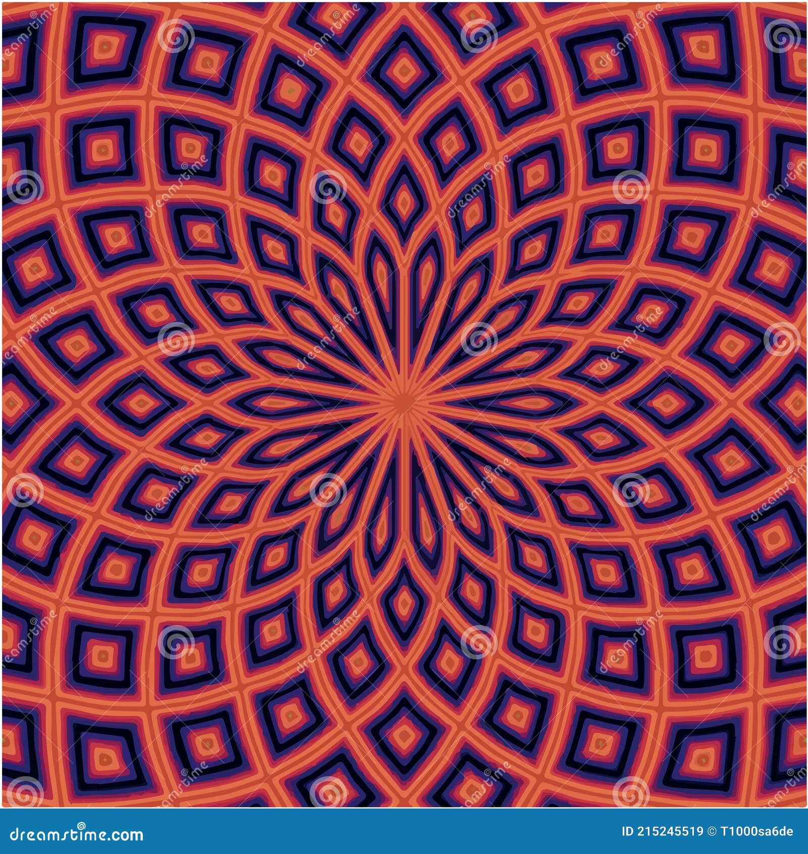 Simple Mandala with Geometric Patterns Stock Vector - Illustration of ...