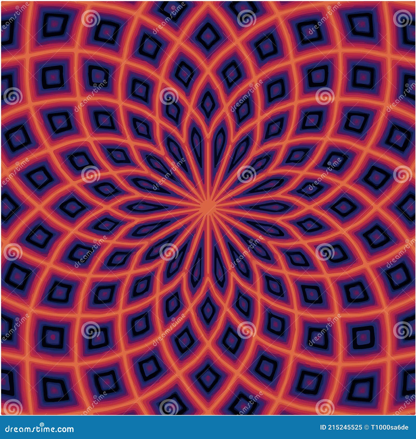 Simple Mandala with Geometric Patterns Stock Vector - Illustration of ...