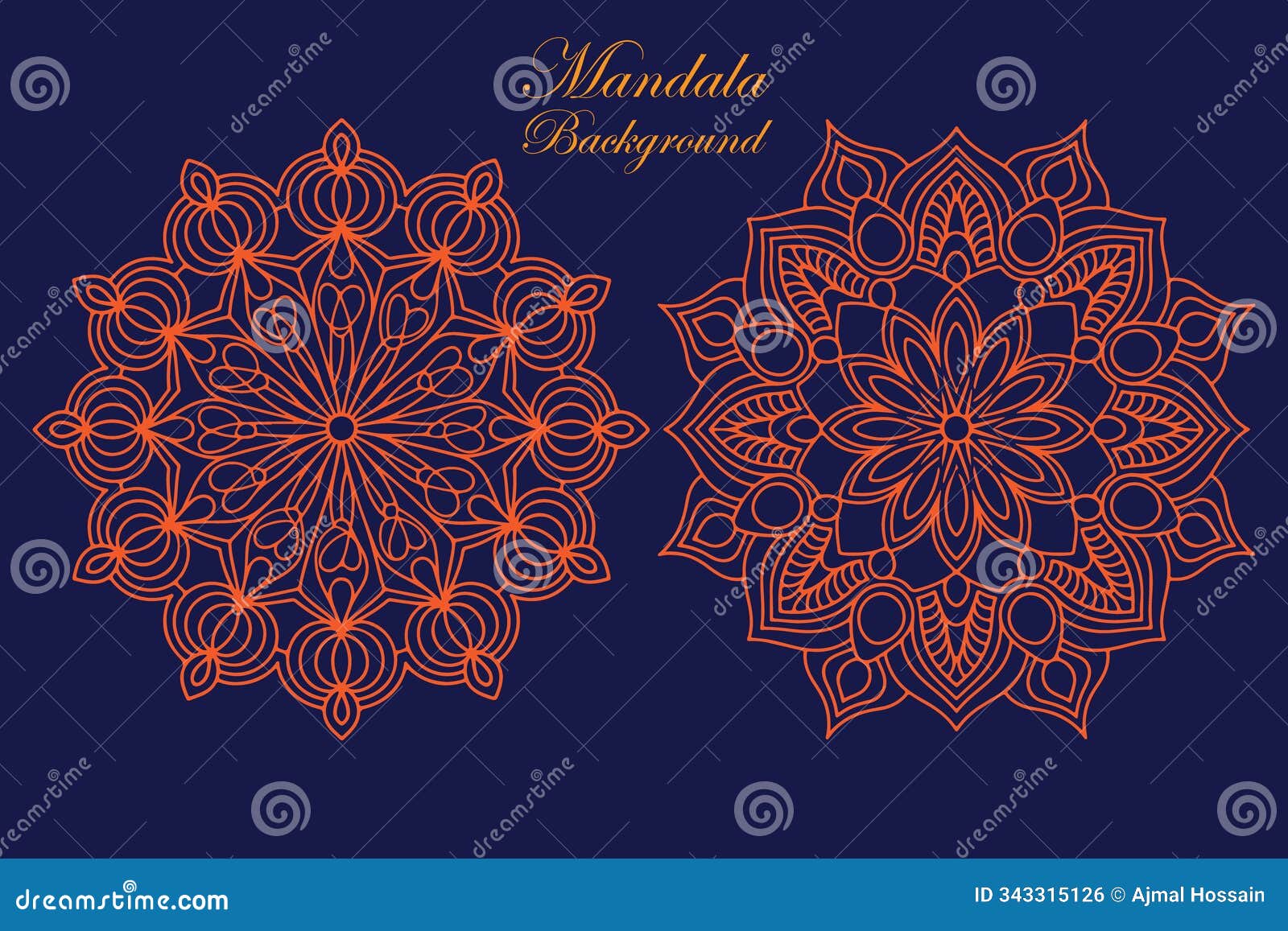 Simple Mandala Outline for Backgrounds Stock Illustration ...