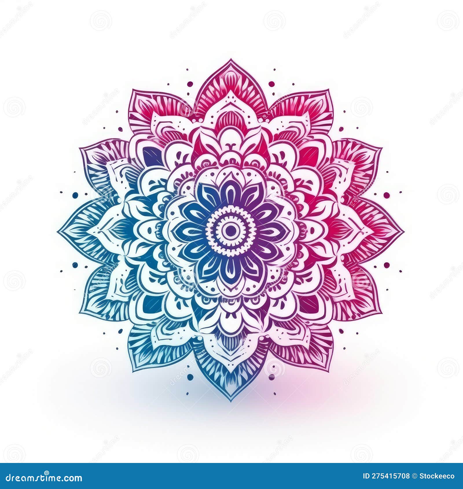 Simple Mandala Pattern Design Graphic Stock Illustration - Illustration ...