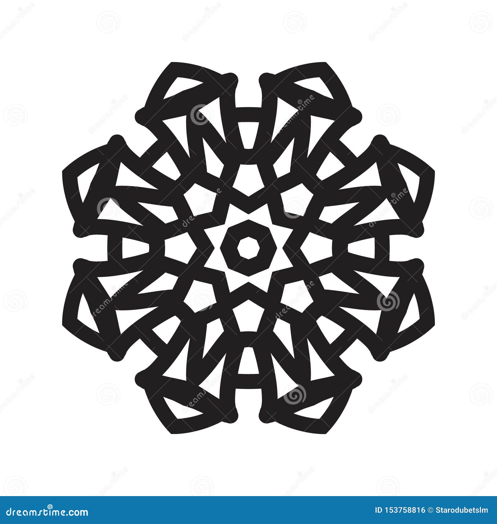 Simple Mandala Shape. Logo. Stock Vector - Illustration of geometric ...