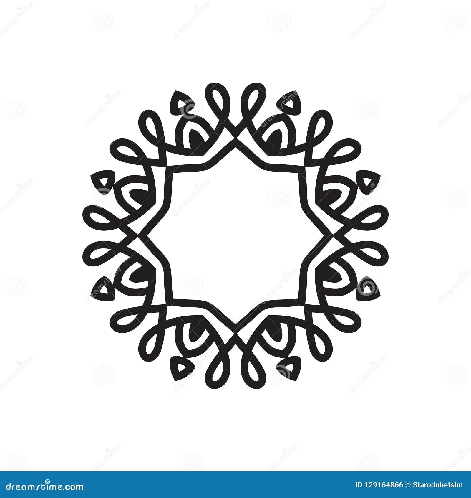 Simple Mandala Shape. Logo. Stock Vector - Illustration of logo, simple ...