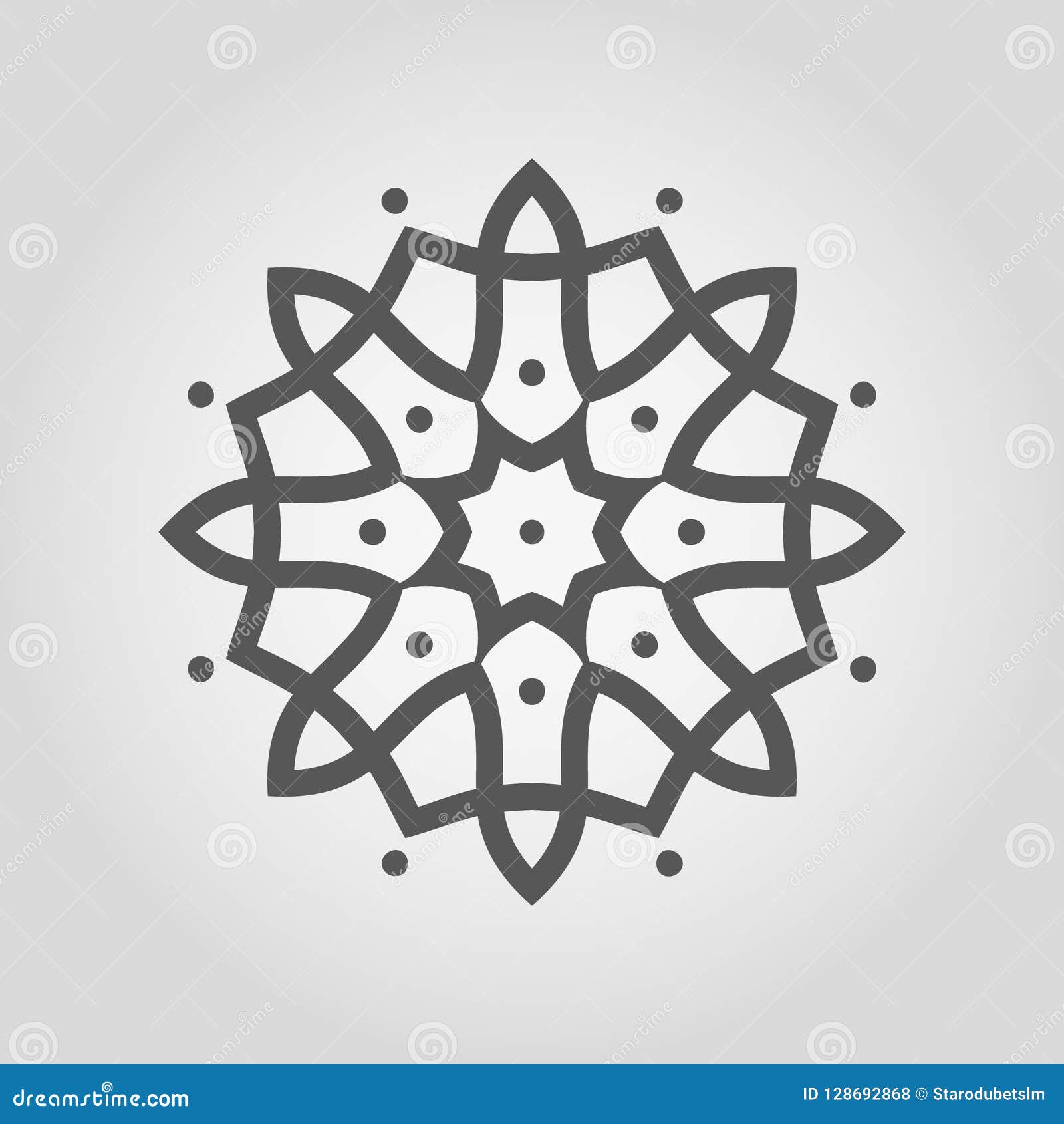 Simple Mandala Zentangle Coloring Book Page Circle Vector Clipart ...