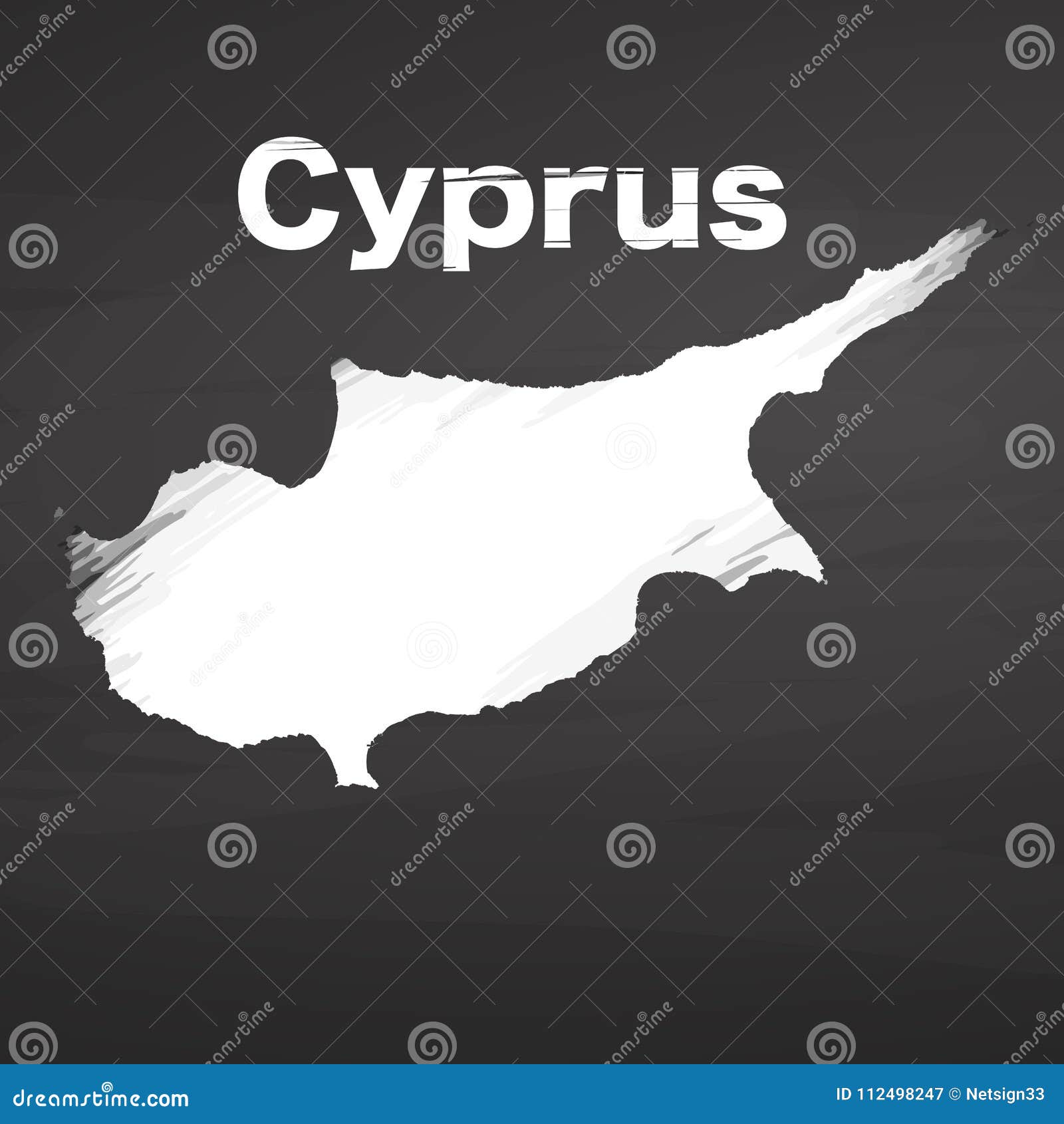 Simple Map of Cyprus stock vector. Illustration of abstract - 112498247