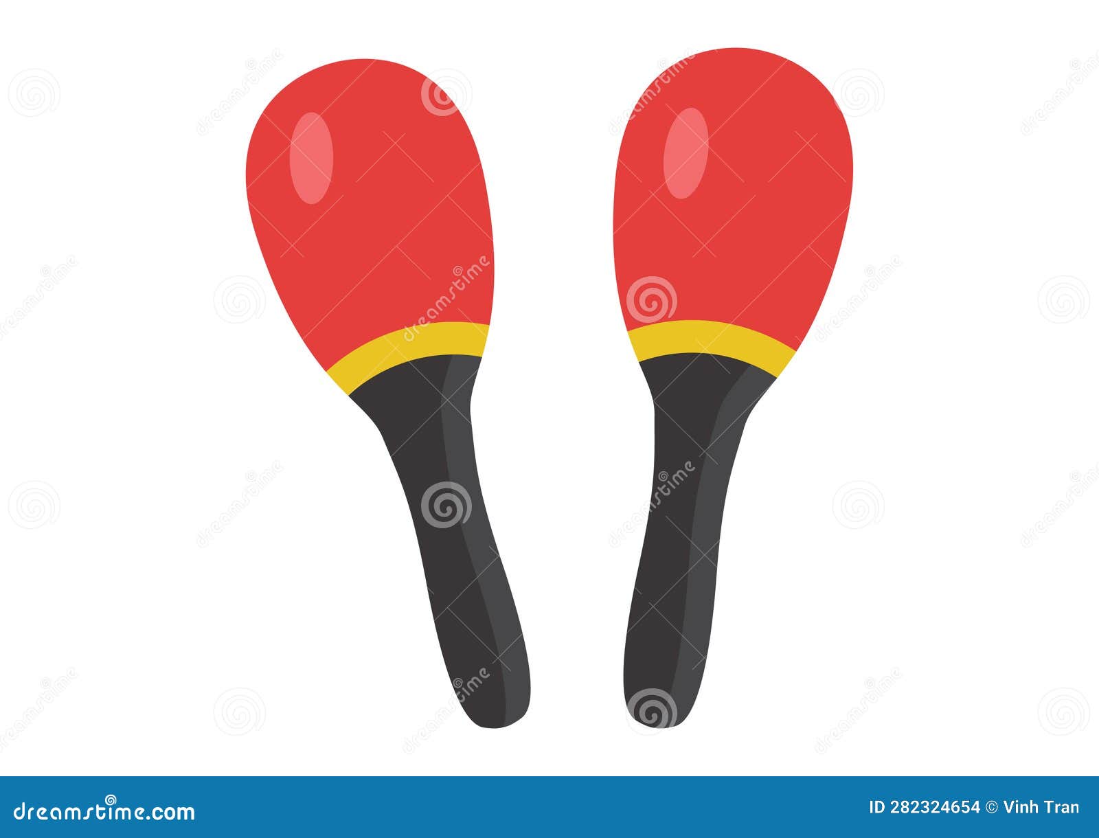 Simple Maracas Vector Design. Red Maracas Flat Style Vector ...