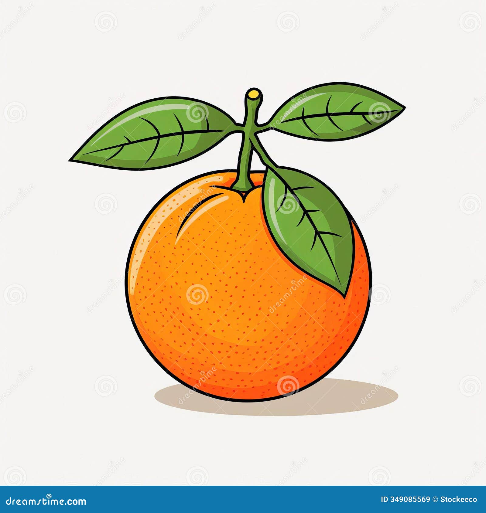 Simple Marker Drawing Of A Satsuma Fruit In Vector Format Stock Photo ...