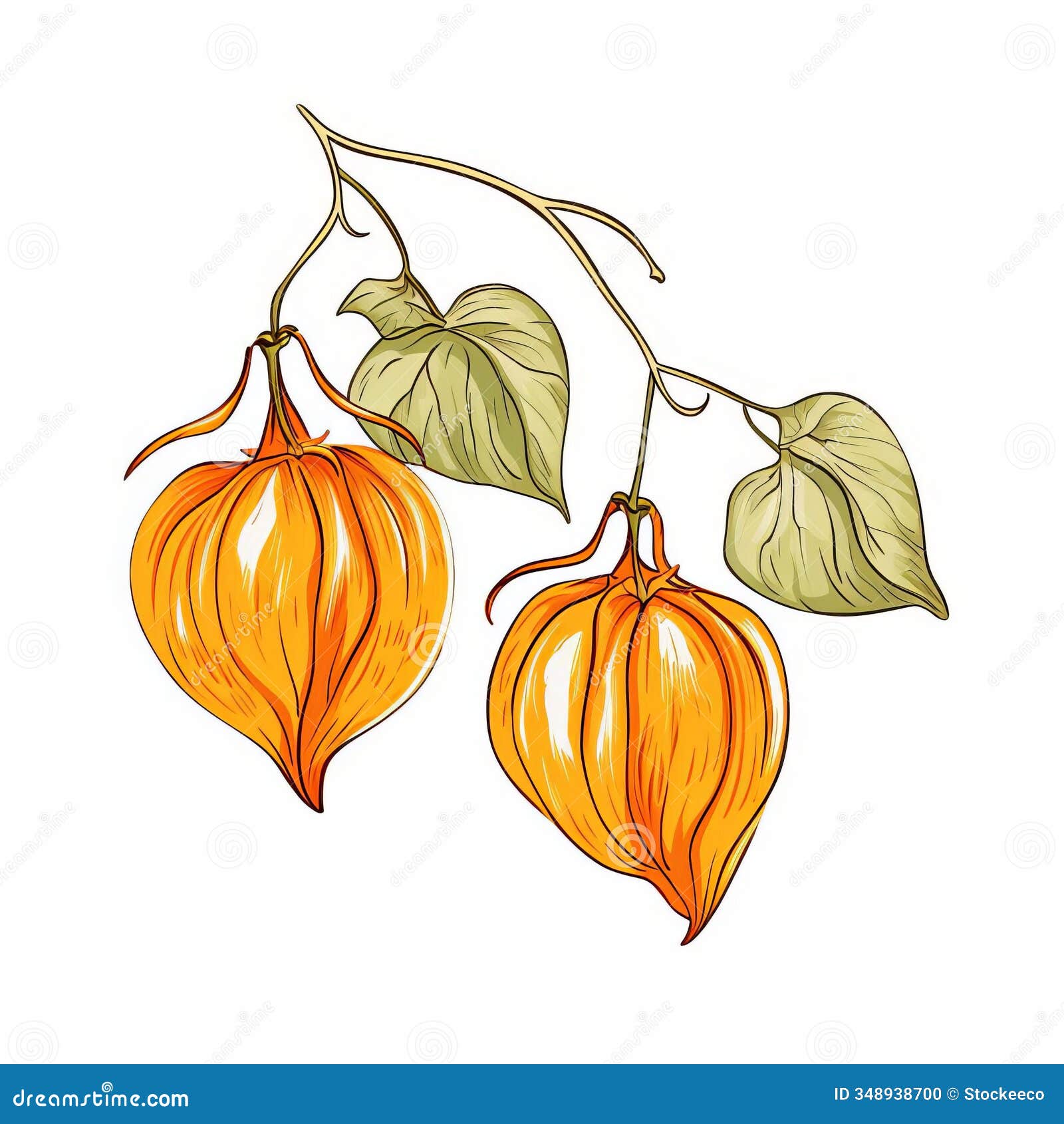 Simple Marker Drawing Of A Satsuma Fruit In Vector Format Stock Photo ...