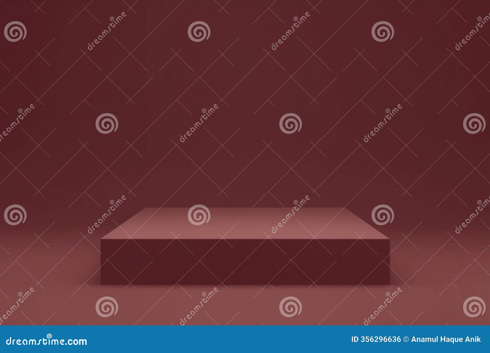 Simple Maroon Cube 3D Render Minimalist Product Display Stage ...