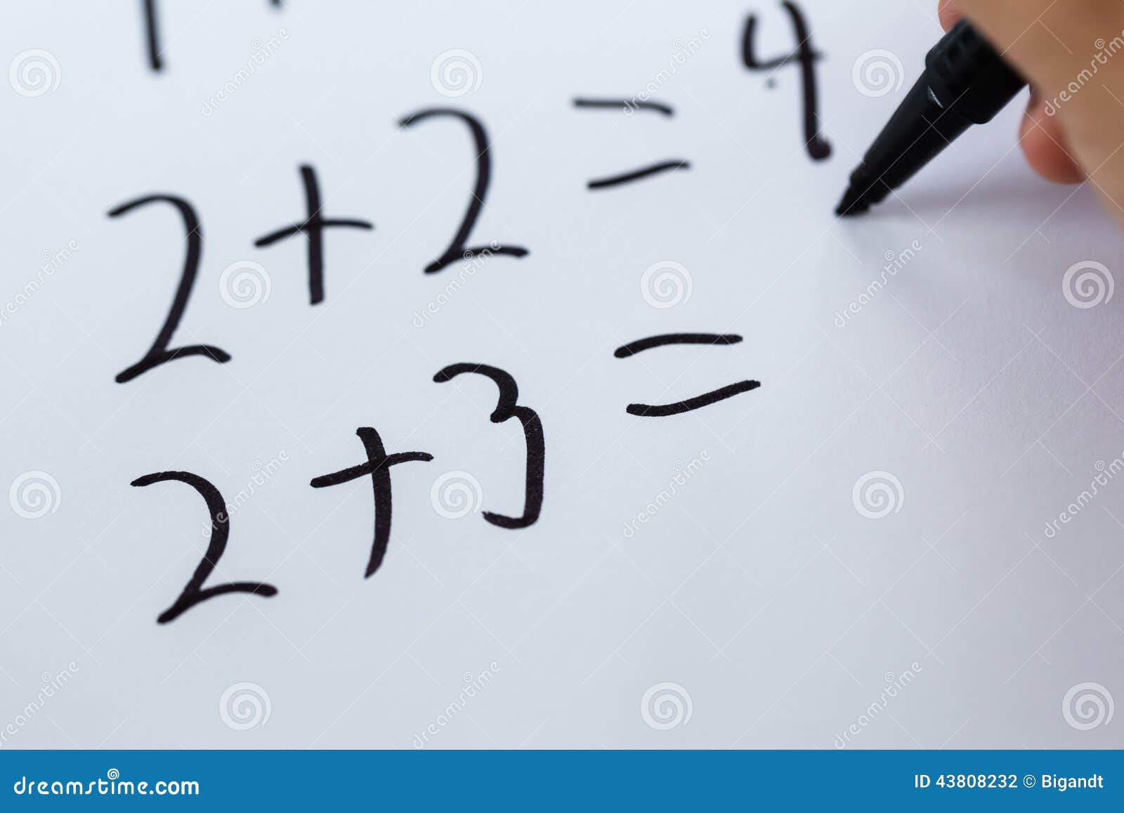 Simple math stock photo. Image of caucasian, math, arithmetic - 43808232