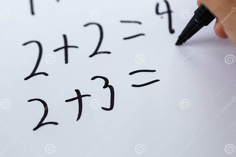 Simple math stock photo. Image of caucasian, math, arithmetic - 43808232