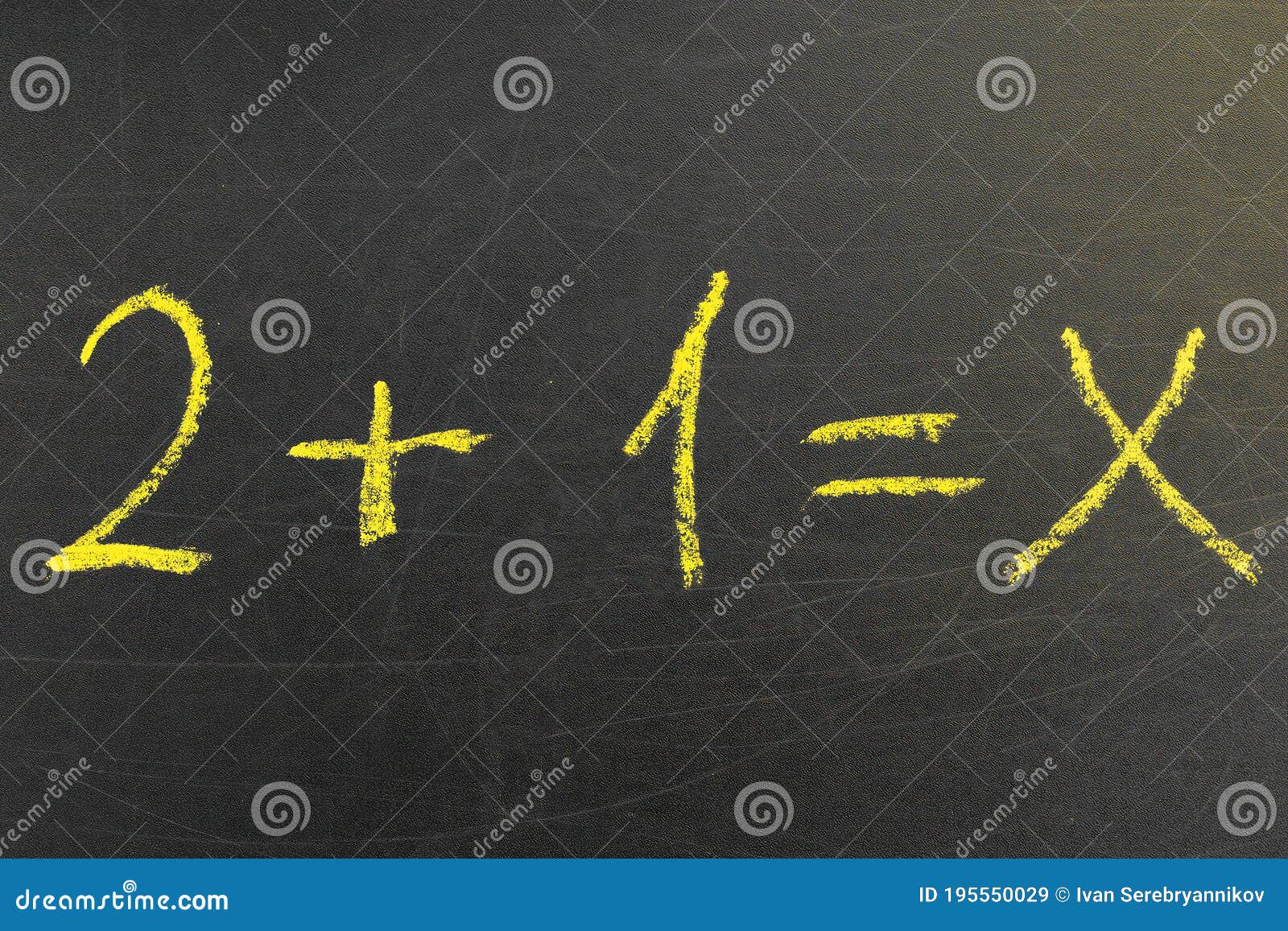 Simple Math Equation in the University on the Blackboard Stock Image ...