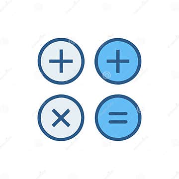 Simple Math Symbols Icon for Study Stock Illustration - Illustration of ...