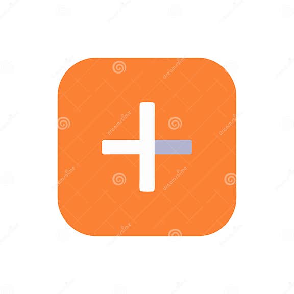 Simple Mathematical Addition Symbol Icon for Study Stock Illustration ...