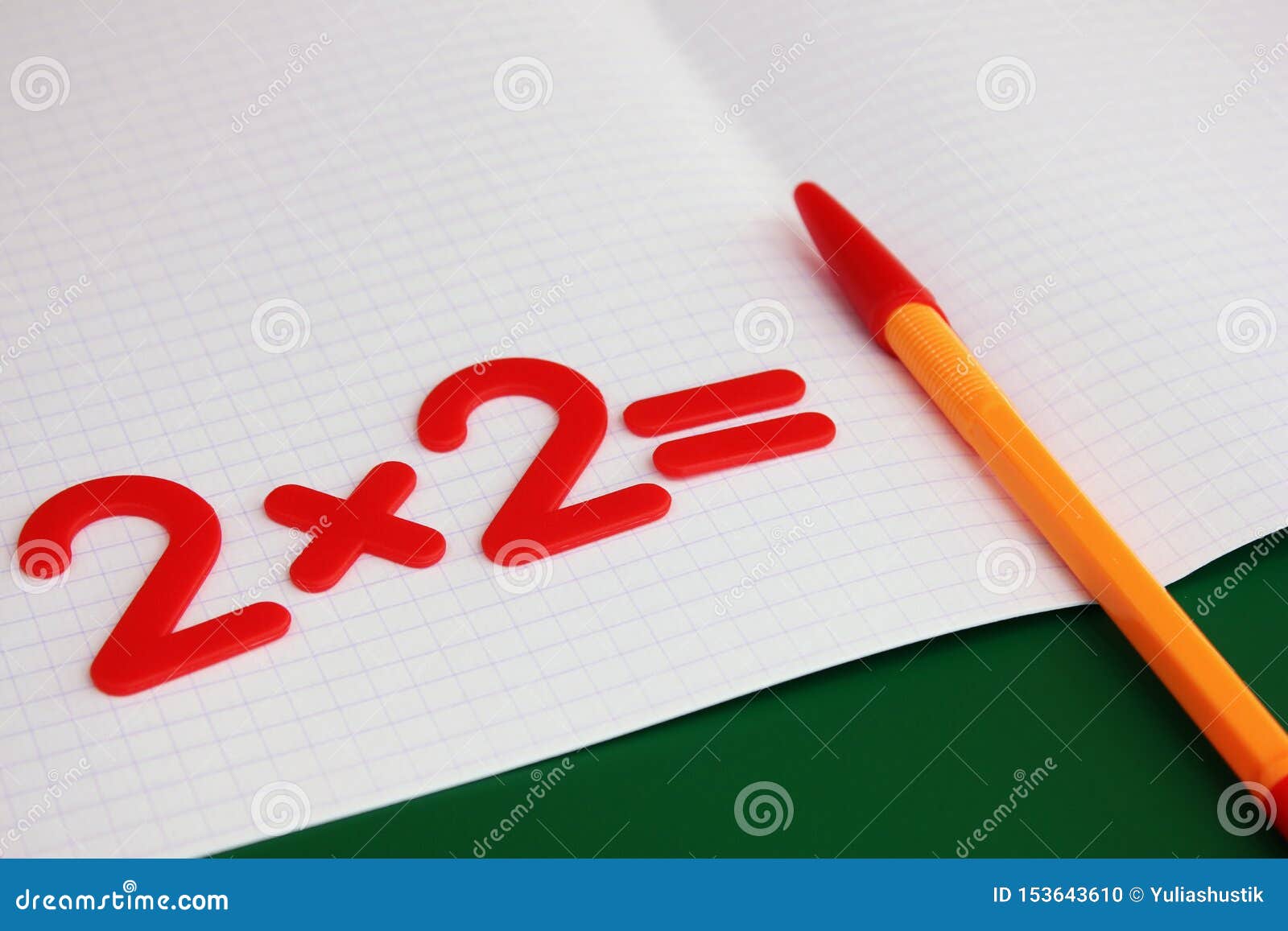 A Simple Mathematical Example in a Clean School Notebook. Back To ...