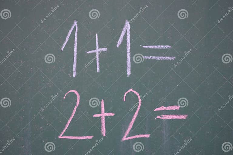 Simple maths addition sum. stock image. Image of open - 199099059