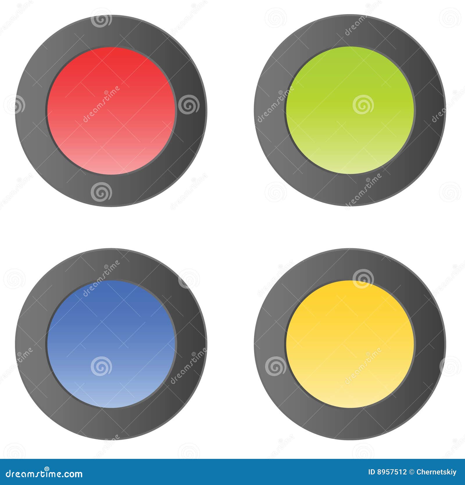 Simple matt vector buttons stock vector. Illustration of design - 8957512
