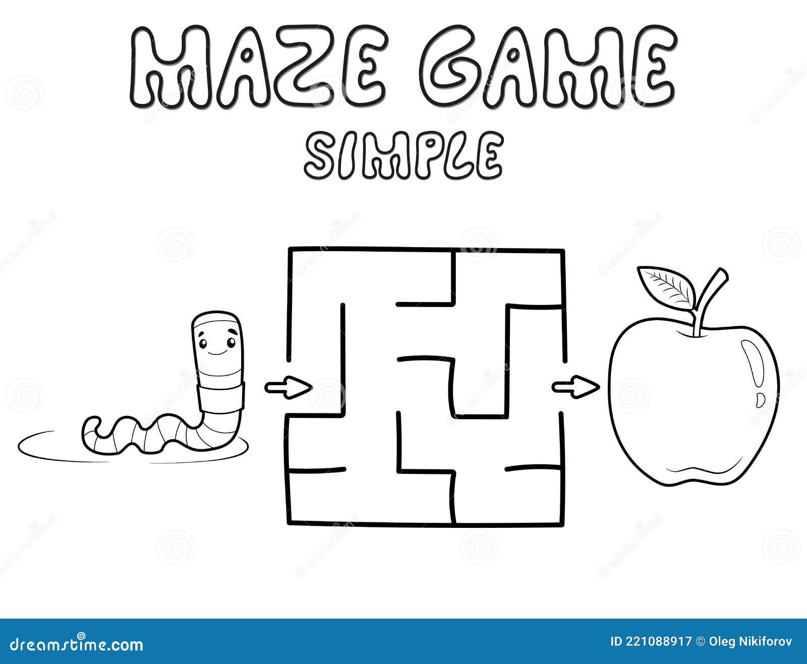 Simple Maze Puzzle Game for Children. Outline Simple Maze or Labyrinth ... Simple Maze Puzzle Game for Children. Outline Simple Maze or Labyrinth ...