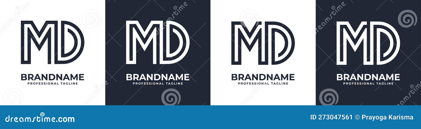 Simple MD Monogram Logo, Suitable for Any Business with MD or DM ...