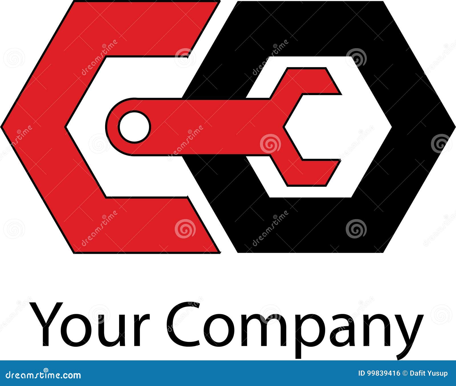 Simple mechanical logo stock illustration. Illustration of badge - 99839416