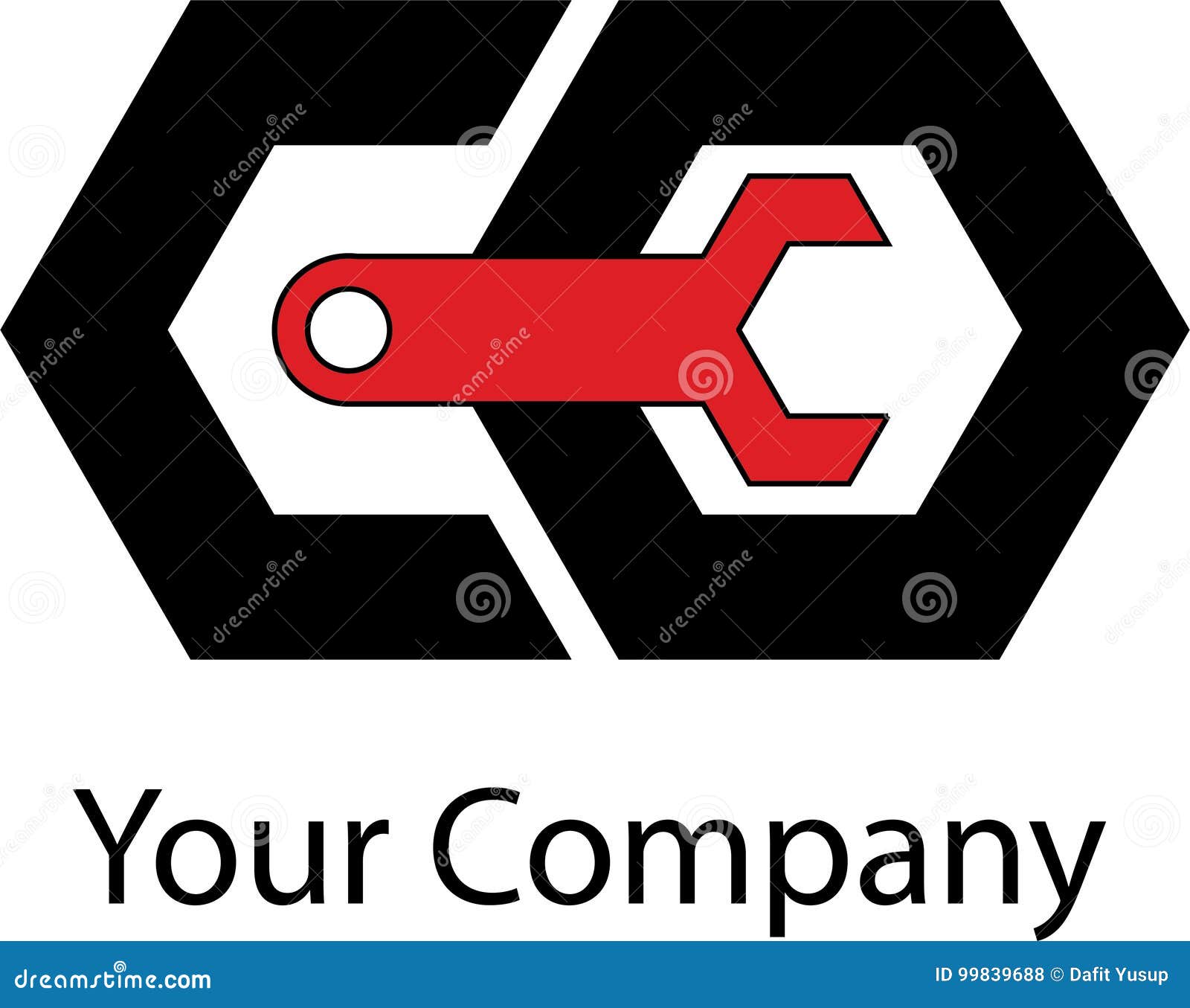 Mechanical Logo. Wrench Bolt Logo Vector Illustration | CartoonDealer ...